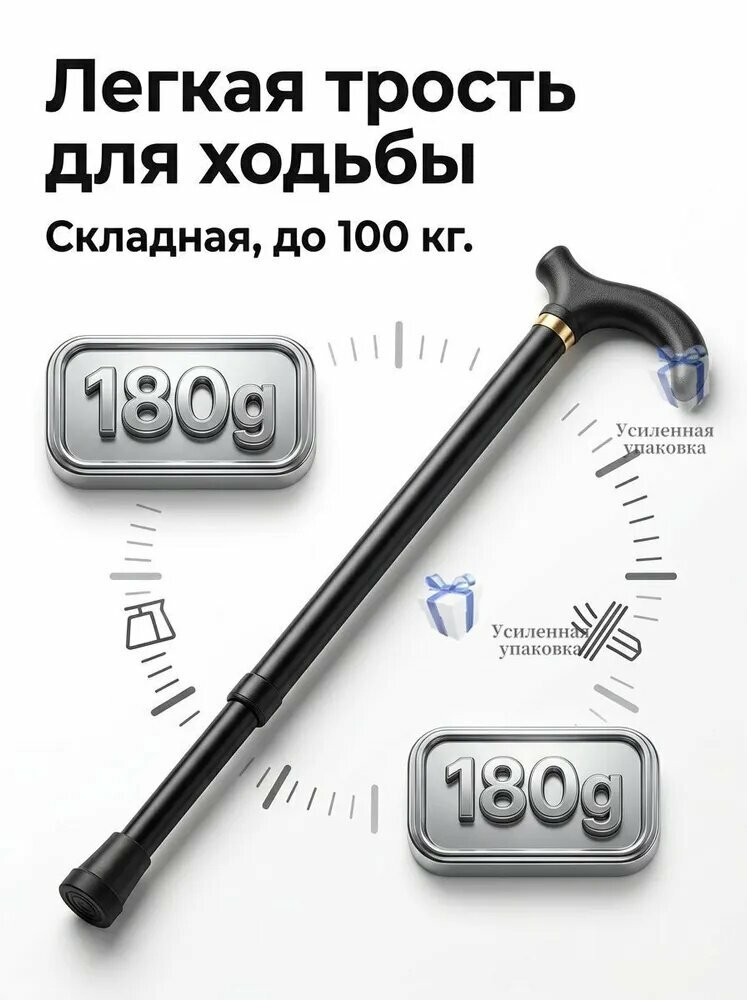 Телескопическая опорная трость сложна для пожилых людей