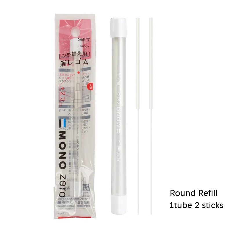 Tombow MONO Zero Eraser Плоский ластик Round Refill