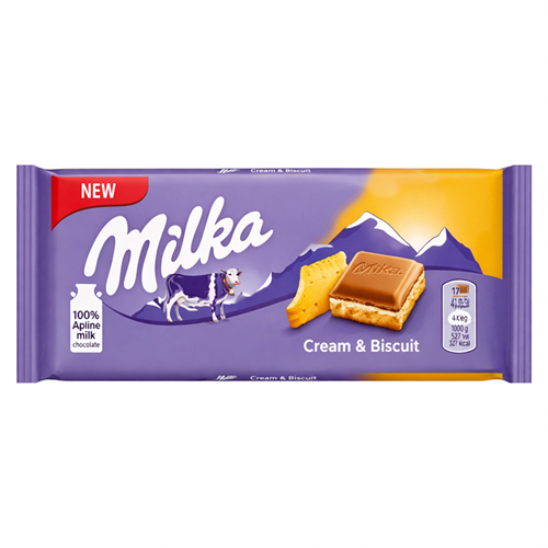 Milka Шоколад молочный Creme Biscuit ,100 г