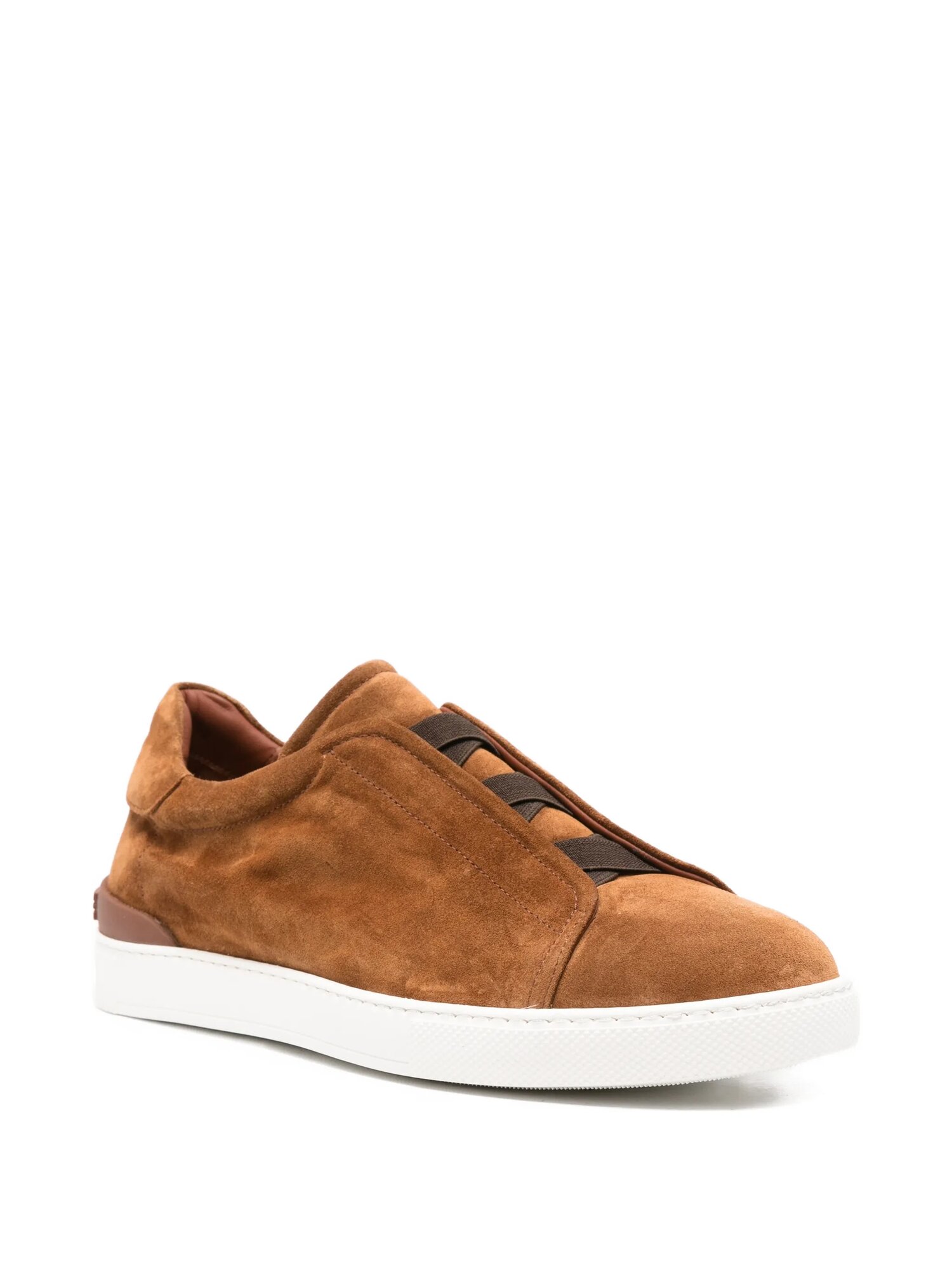 Кроссовки  Suede slip-on sneakers, размер 41, коричневый/серый/оранжевый — фото 1