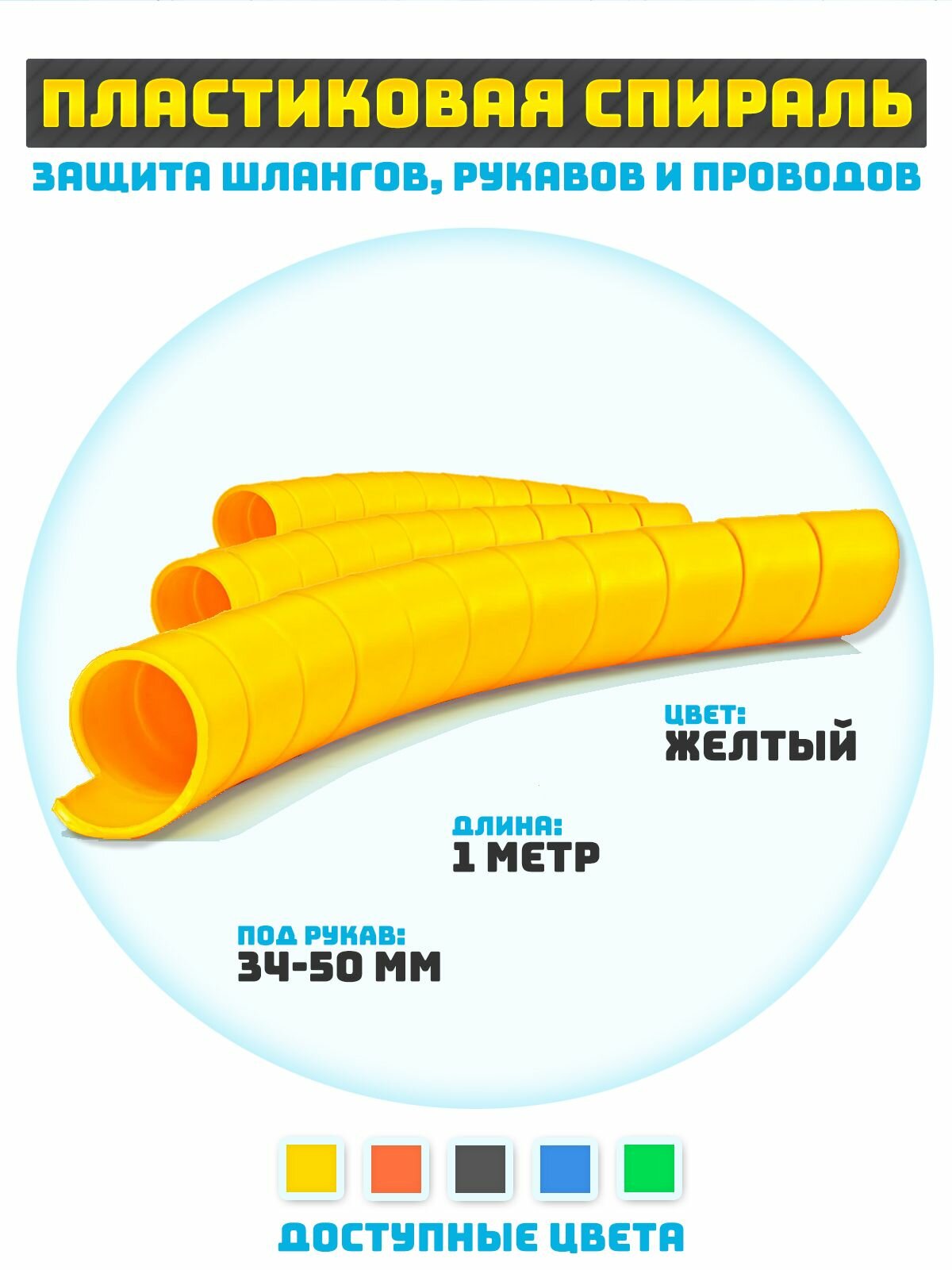 Защитная спираль для шлангов, рукавов и проводов 34 мм