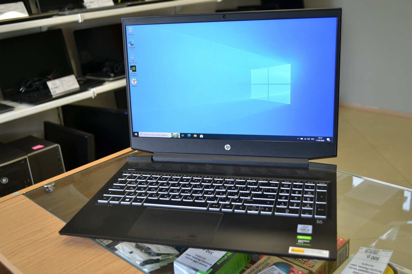 Ноутбук 16,1" HP 16-a0008ur (Intel Core i5-10300H, RAM 16 ГБ, SSD 240 ГБ, HDD 1000 ГБ, Nvidia GeForce GTX 1650 Ti 4 ГБ GDDR6)