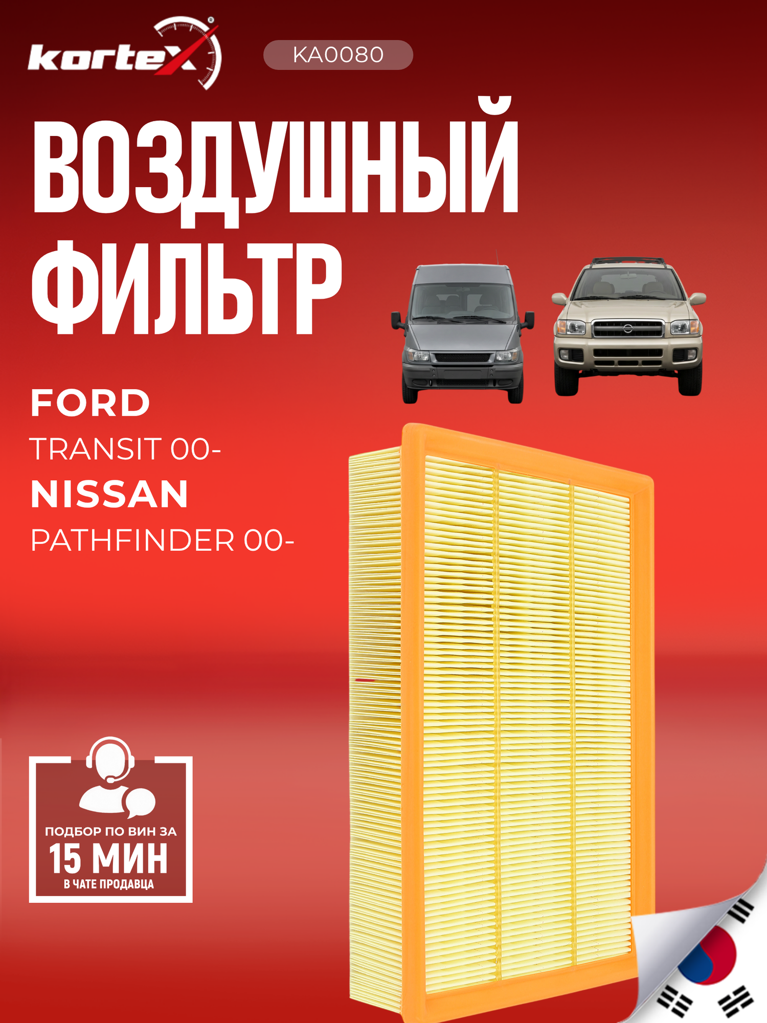 Фильтр воздушный Ford Форд Transit Транзит C28100 1880424 1900519 165190 1496814 1741635