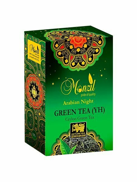 Чай зелёный Monzil Арабская ночь крупнолистовой Young Hyso (YH) 100 г
