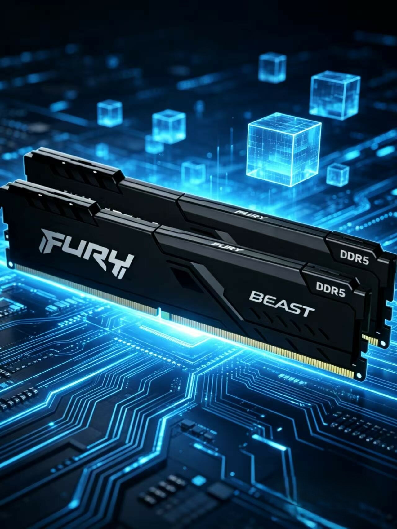 Оперативная память Kingston Fury Beast Black DDR5 6000 Мгц 2x16 ГБ (KF552C40BBK2-32)