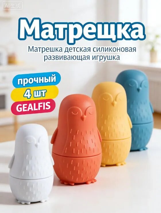 Детская матрешкапирамидка, премиум