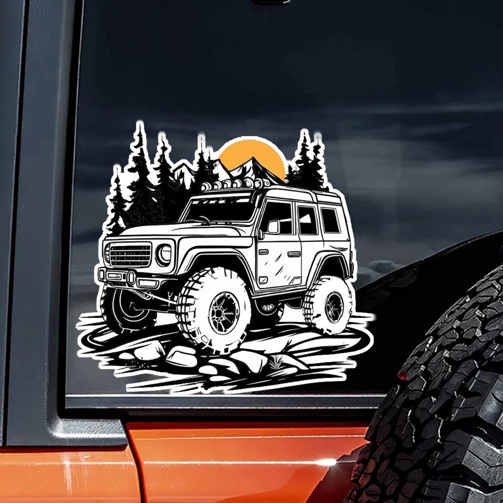 Наклейка на авто off road 4х4 Водонепроницаемая наклейка на автомобиль для бампера, окна, 15x13.5cm