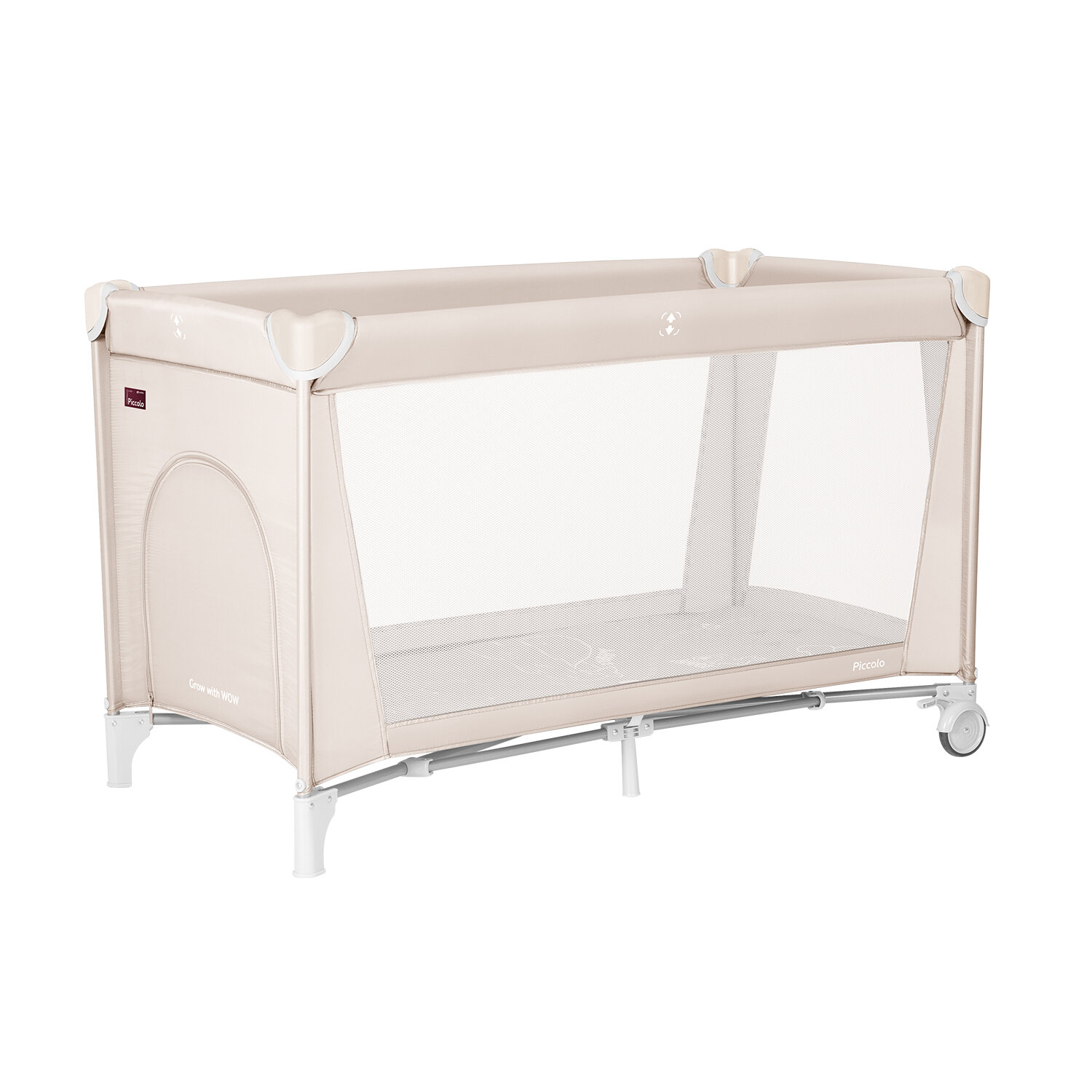 Манеж кровать детский CARRELLO Piccolo, складной, 125х65 см, темно-коричневый