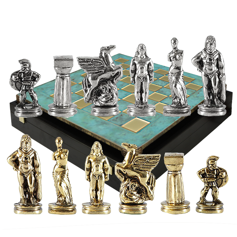 Шахматный набор MANOPOULOS "Древняя Спарта", металл, дерево, 28x28 см