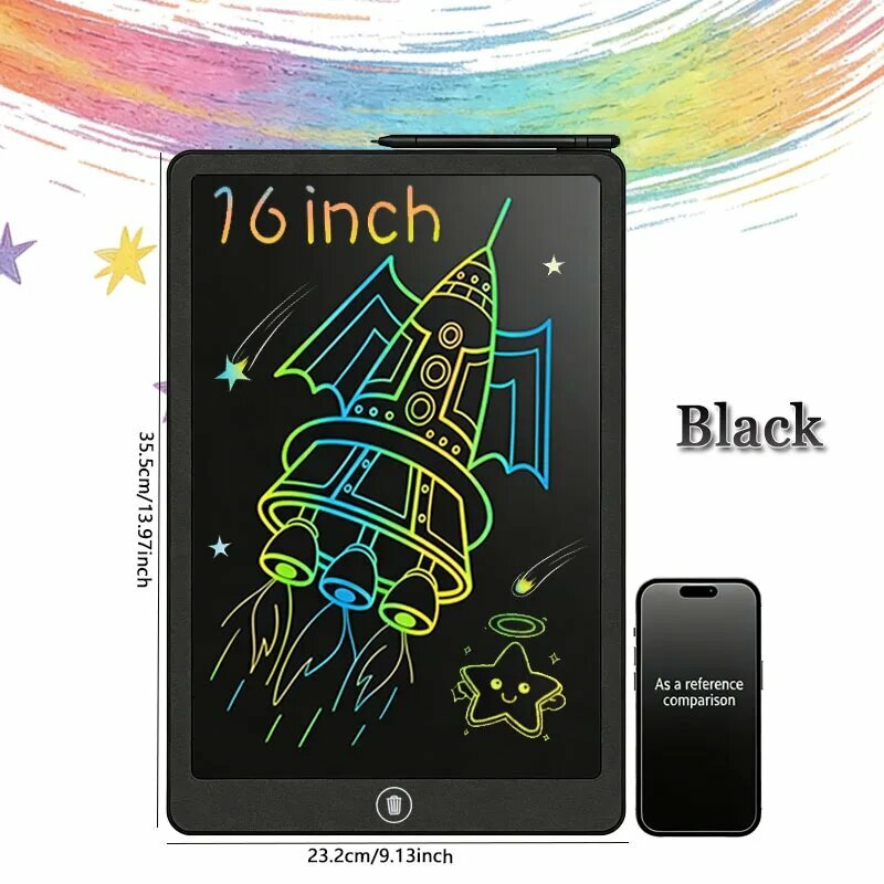Электронный планшет для рисования Gift King 16 дюймов Черный, 16inch black