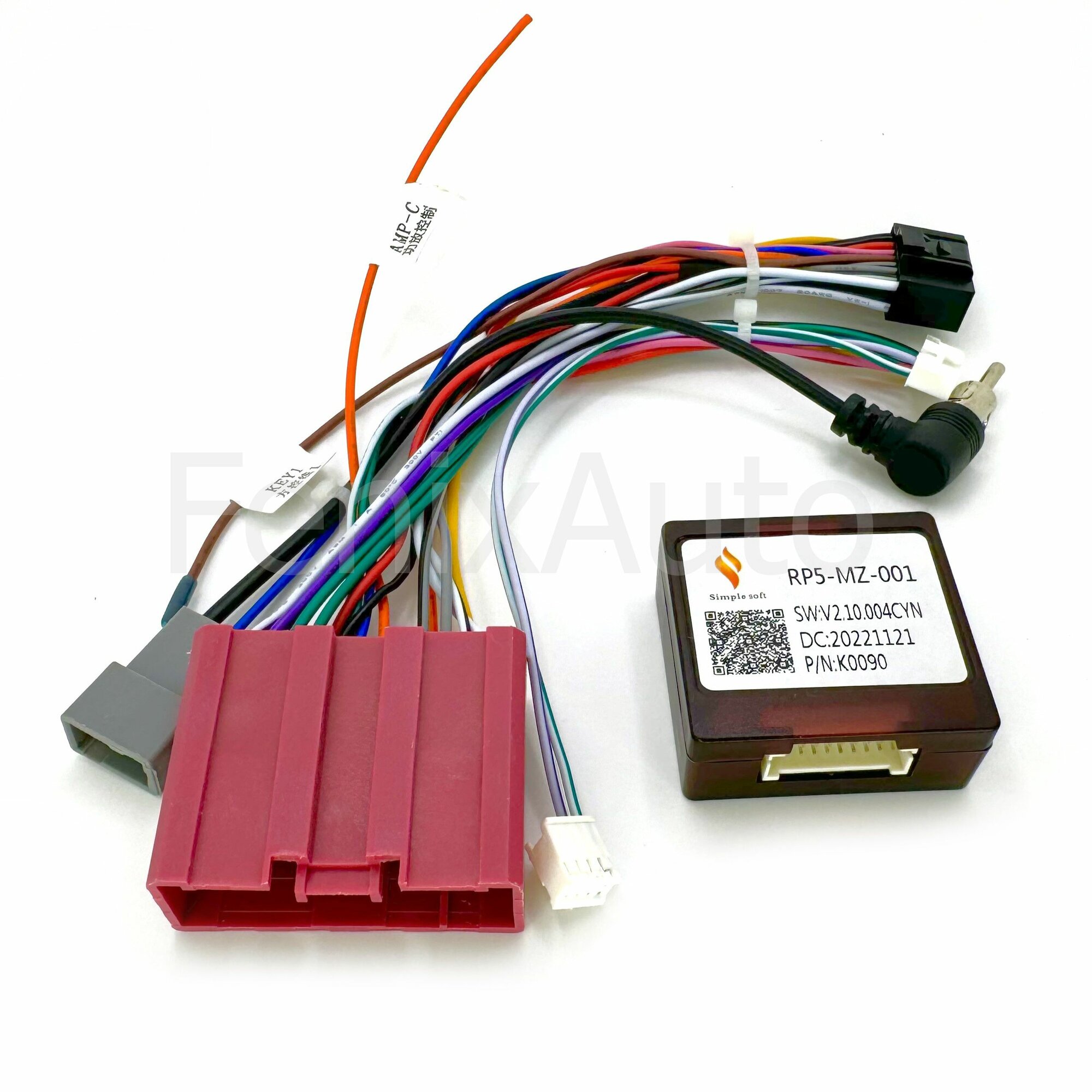 Разъем-переходник 16 pin для Android магнитолы в Mazda 6 GH (2007-2012) (с Canbus RP5-MZ-001, с поддержкой Bose и бортового компьютера)