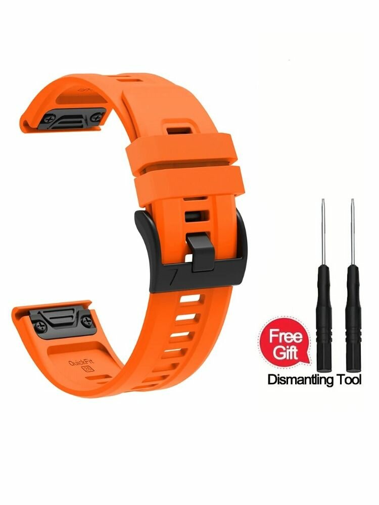 Ремешок из силикона для часов быстрой установки 22 мм и 26 мм подходит для Garmin Fenix 8 43 мм 47 мм Garmin Epix Fenix 7X 6X 7S Pro