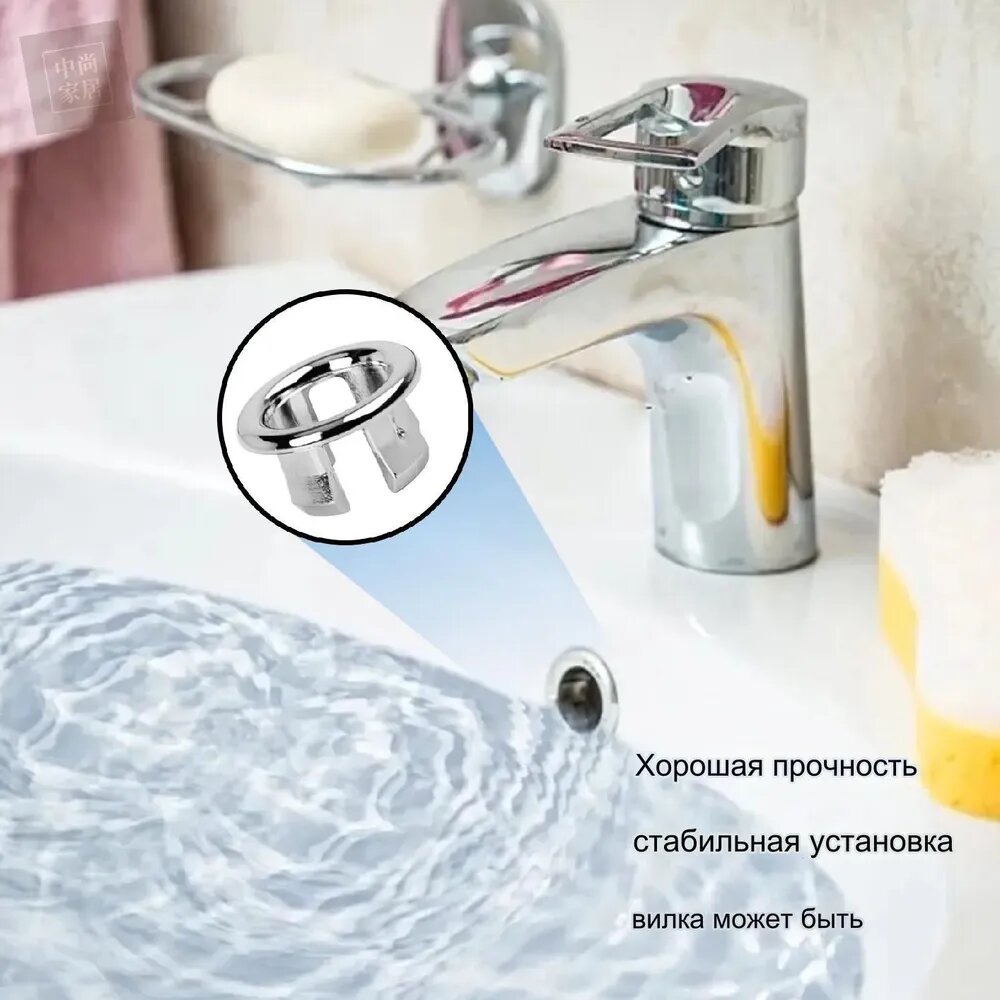 Заглушка для перелива раковины, обрамление раковины