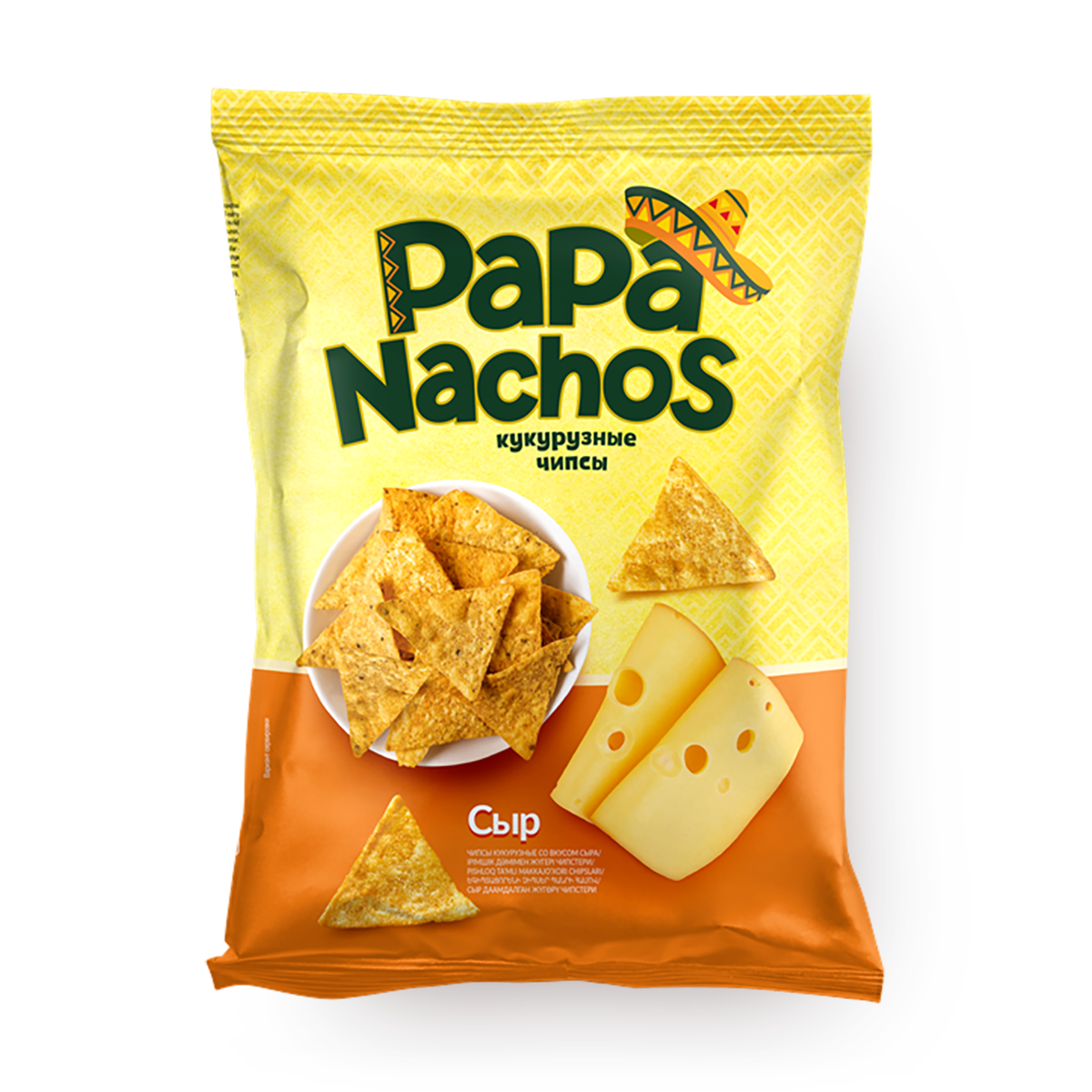 Чипсы кукурузные Papa Nachos со вкусом сыра
