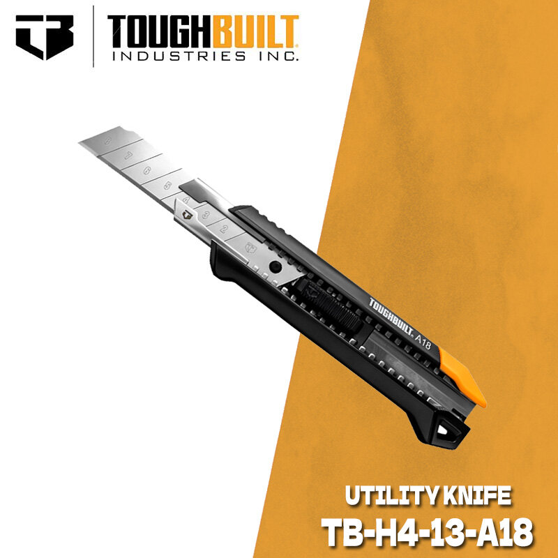 TOUGHBUILT TB-H4-13-A18 Многофункциональный нож Лезвие 18 мм Компактный Практичный нож для дизайнера