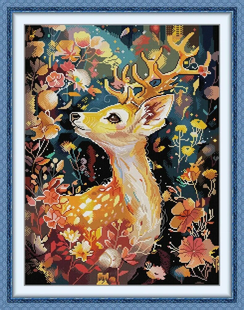 NKFвышивка крестом наборы, Схема на 14 CT "Счастье и богатство (осёл)",43*55CM