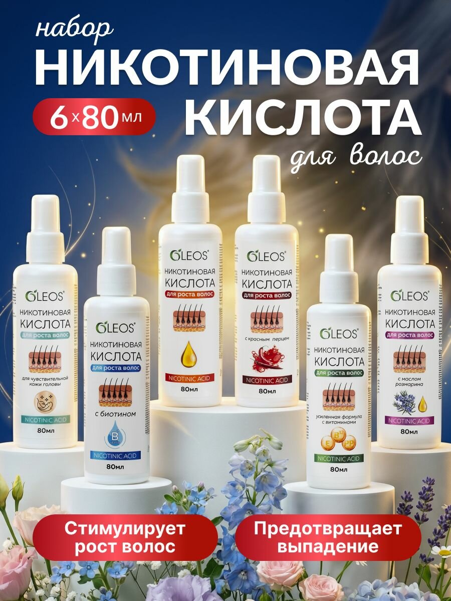 Набор никотиновая кислота, 6*80 мл