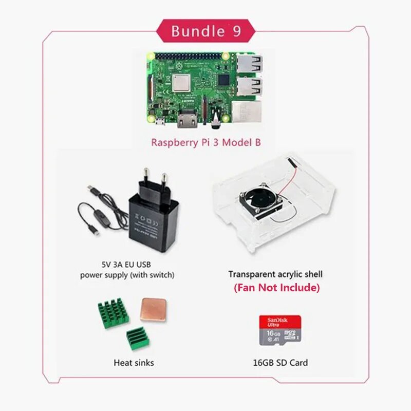 Оригинальный Raspberry Pi 3 B+ cbhioarpd RPi 3B Bundle 2