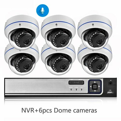 Комплект камер Gadinan 4MP POE IP с детекцией движения, 8-канальный NVR, камера безопасности 3.6 мм, детекция лиц, наружный видеонаблюдение, XMEye