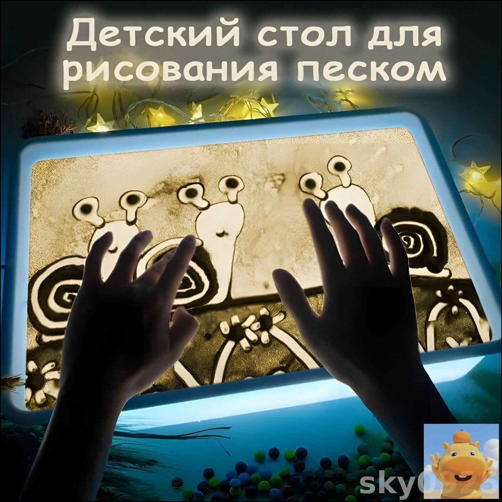 Эксклюзивный набор песочного творчества голубой цвет для детей развивающая игрушка