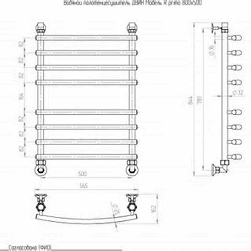 Полотенцесушитель R Primo Back, 120/60, 1" — 3/4" — 1/2", водяной, К3