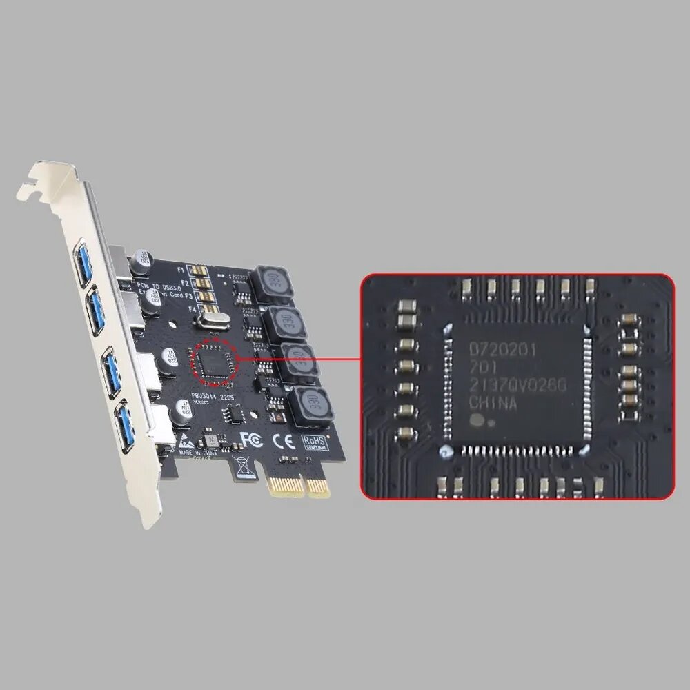 PCI-E USB 3.0 адаптер (4 порта) — фото 1