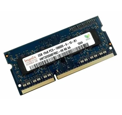 Hynix Оперативная память для ноутбуков DDR3 PC10600 1333Mhz DDR3, 1333 МГц, 1 x 2 ГБ (Модель HMT325S6BFR8C-H9)