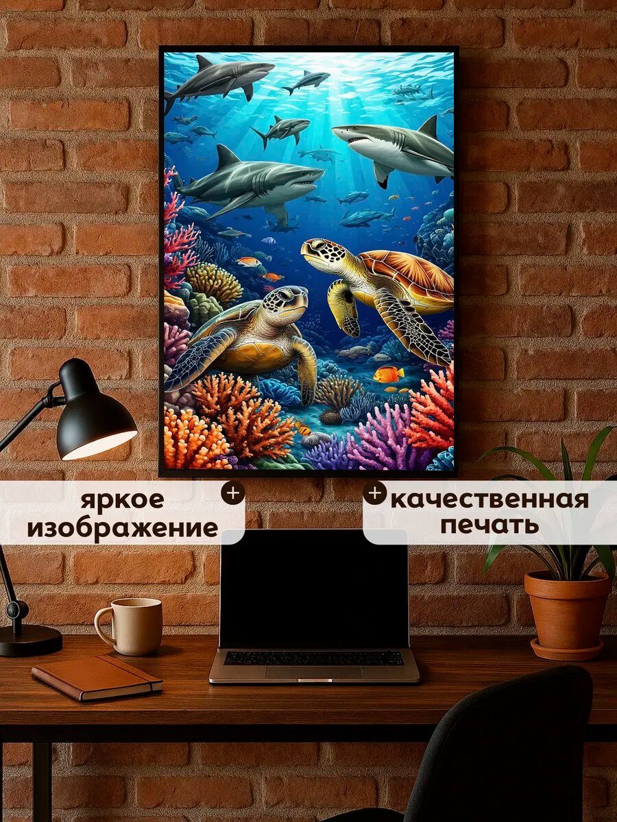 Постер для интерьера 40х60 Черепаха — фото 1