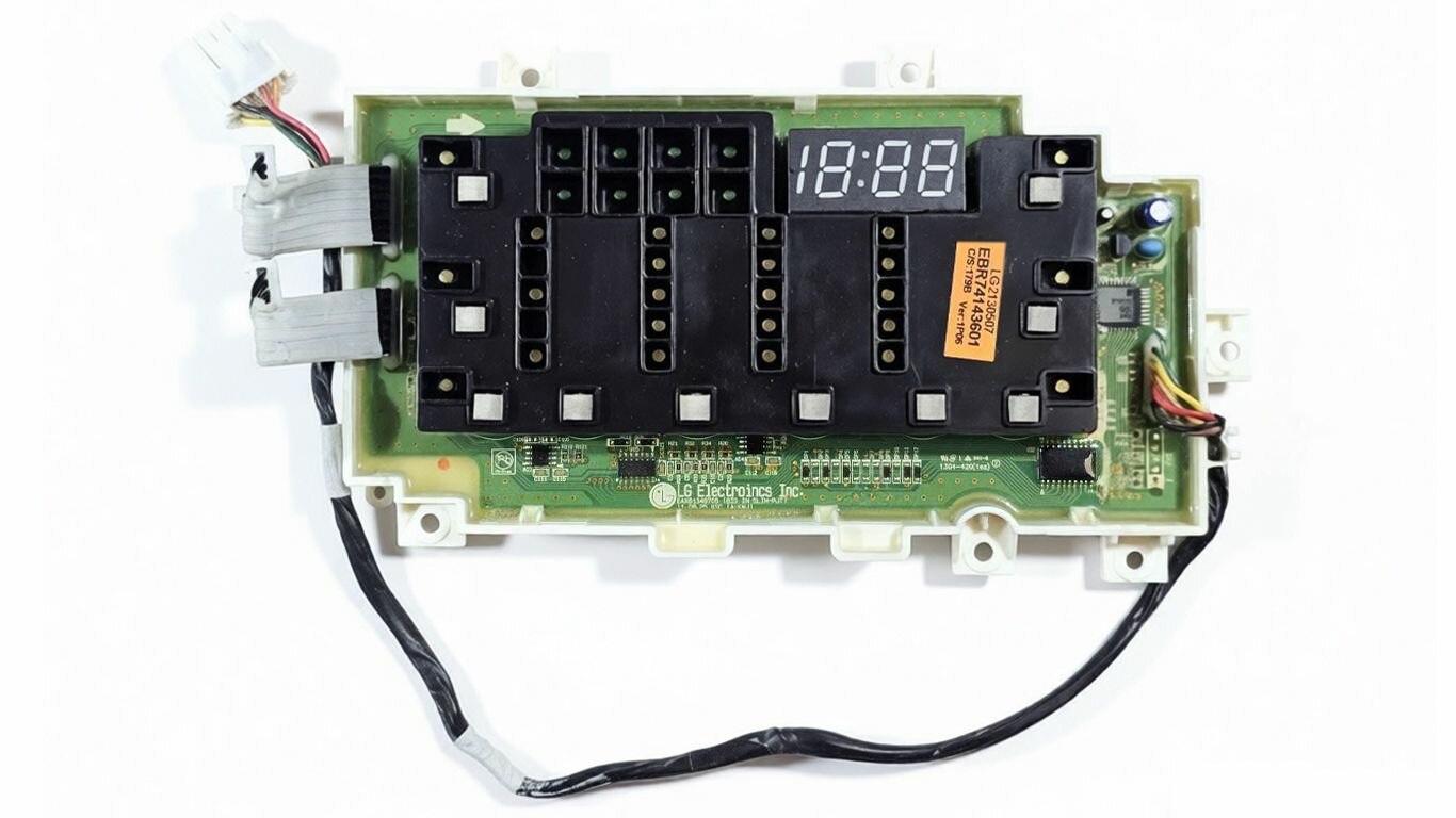 Модуль для стиральной машины LG (элджи) EBR74143601 (информация на плате с дисплеем: EAX61348705, информация на плате с селектором: EAX59805401). Товар уцененный