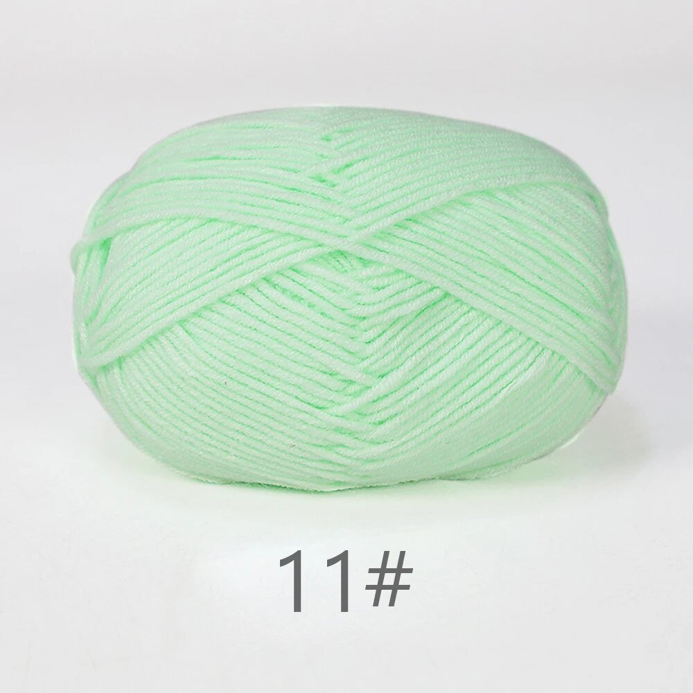 Хлопковая пряжа A1-a 50г для вязания Зеленый, 11 light green