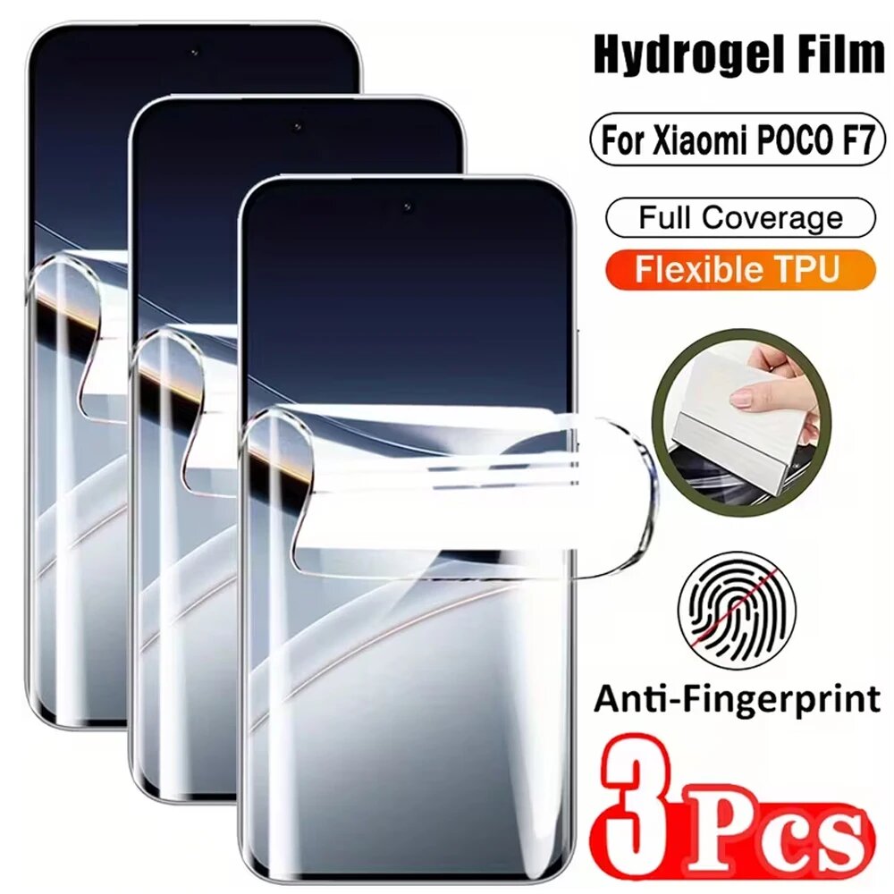 Гидрогелевая Защитная Пленка Для Экрана Xiaomi Poco X8 Pro Max F8 Pro X7 Pro Poco F8 Pro, 3 pieces