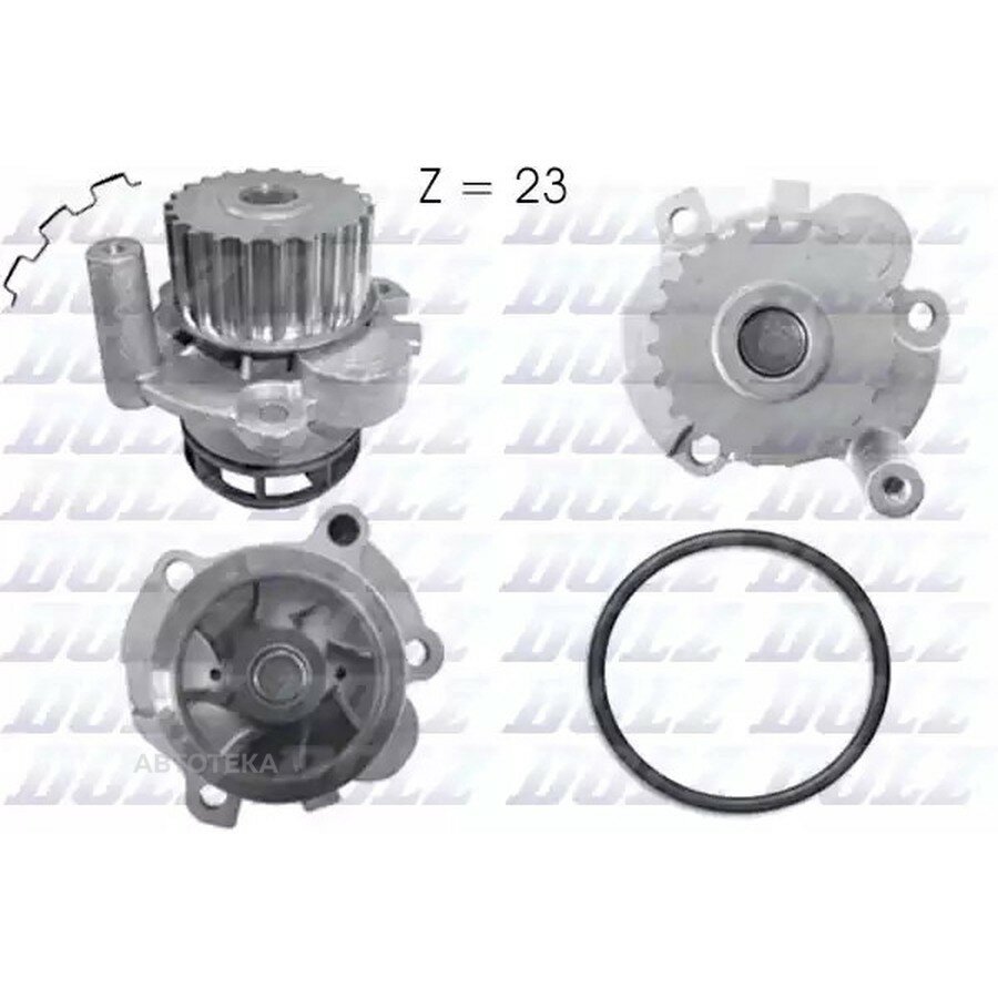 Помпа водяная пр-во Испания DOLZ A212 VAG A3, A4, A5, A6, Q5, OCTAVIA, GOLF, JETTA AXX, BWA, CAWB, CCZA, BGB, BPG, BWE, BWT