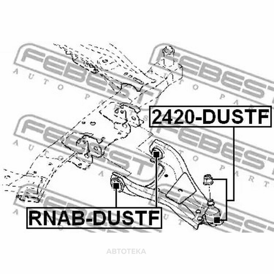 Опора шаровая RENAULT DUSTER 2011- 2420-DUSTF FEBEST 2420DUSTF
