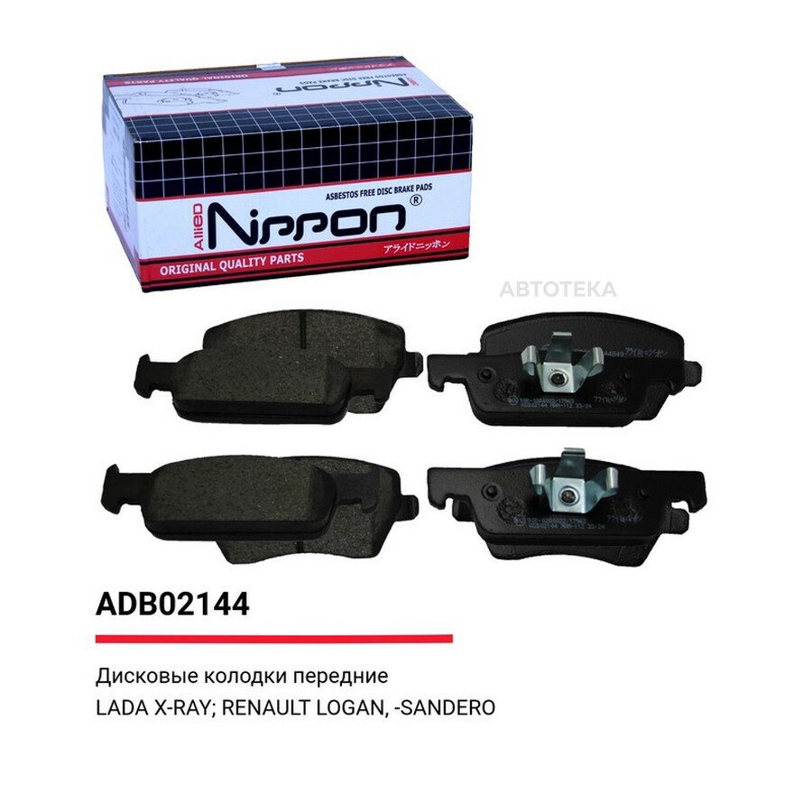 Колодки тормозные дисковые RENAULT Logan II ALLIED NIPPON ADB02144