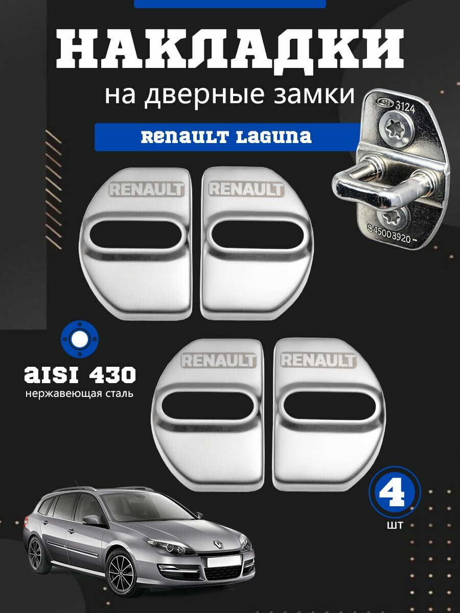 Нaклaдки на петли замков дверей для Renault Laguna (1993-2015)