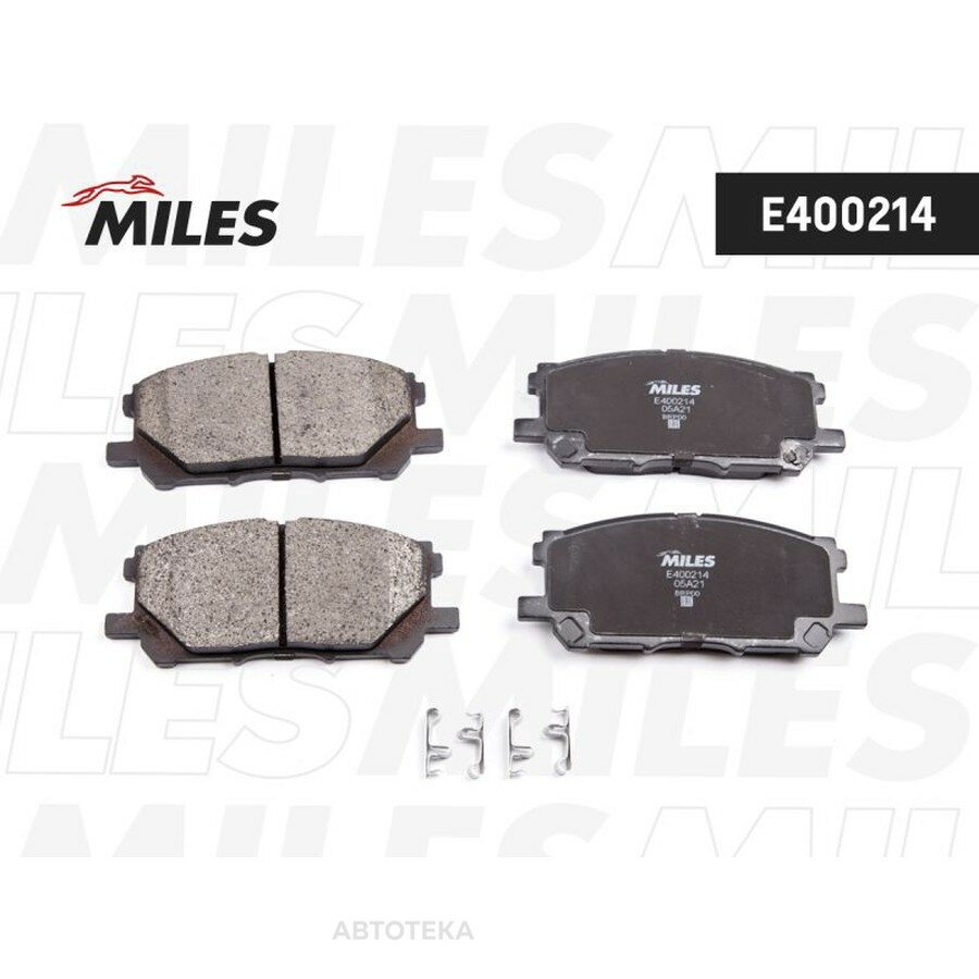 Колодки тормозные (Смесь Low-Metallic) передние (LEXUS RX300/RX330/RX350 0308/RX400H 0509) (без датч MILES E400214