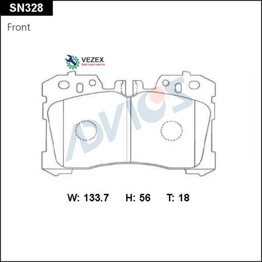 ADVICS SN328 Тормозные колодки