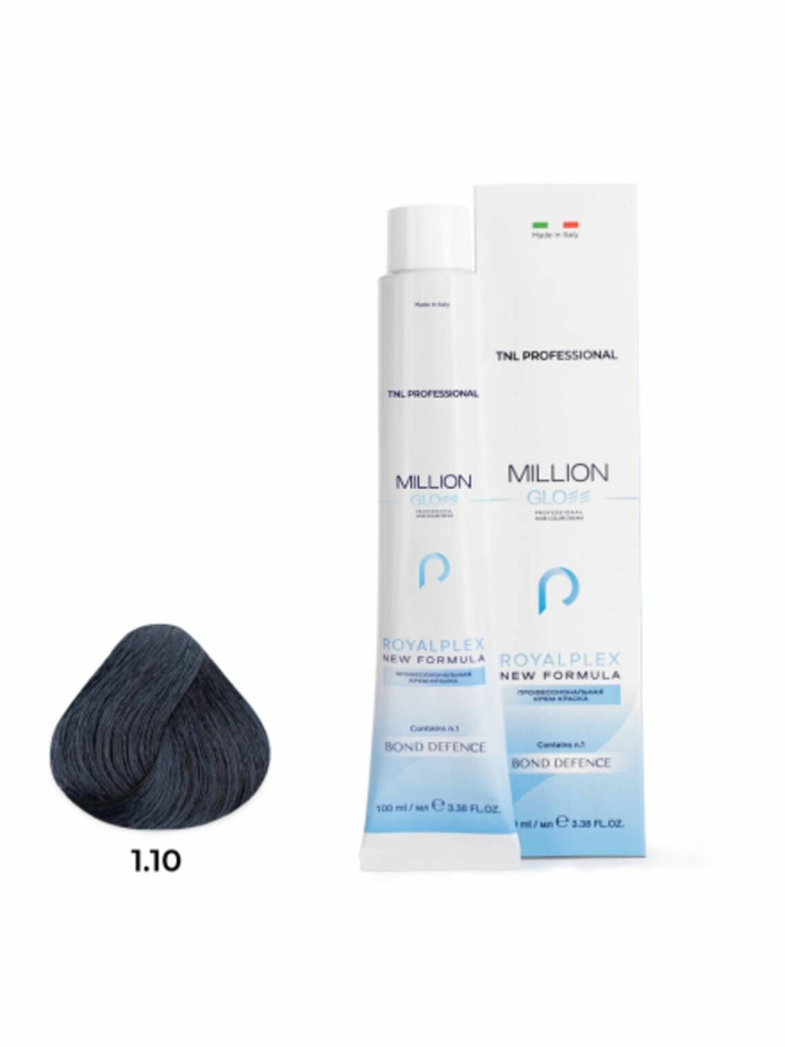 Крем-краска для волос TNL Professional Million Gloss оттенок 1.10