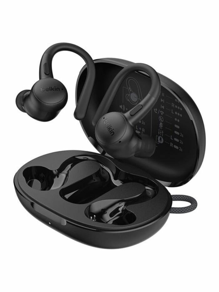 Наушники беспроводные Belkin ActiveFit Wireless Earbuds with Earhook. Цвет: черный