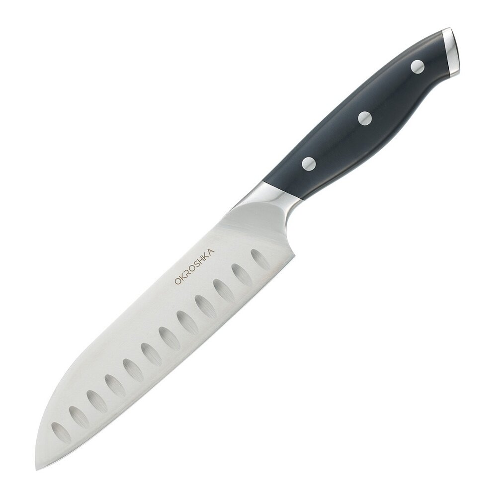 OKROSHKA OK913SP-SN Нож сантоку okroshka тартар, лезвие 15,5 см