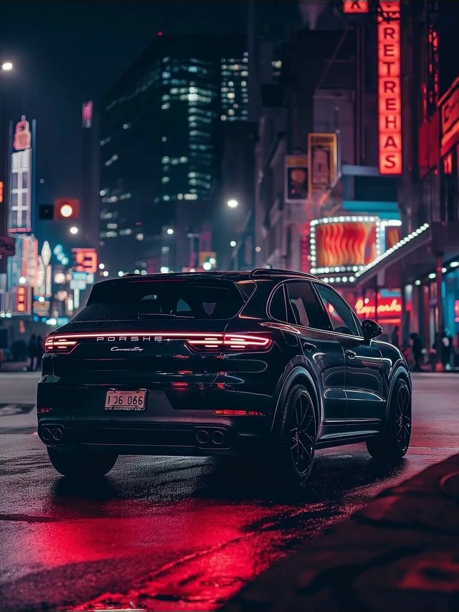 Постер(40х50 см). Авто - Porsche Cayenne город