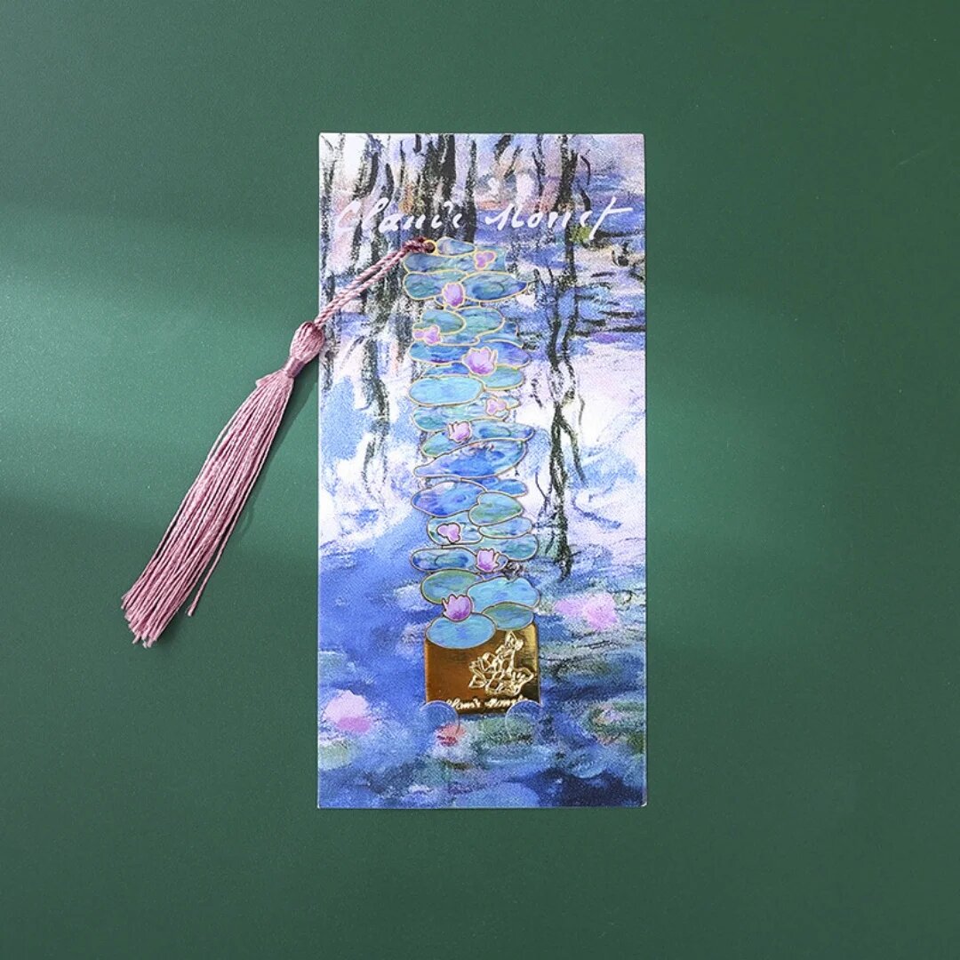 Металлическая закладка с кисточкой "Подсолнухи Ван Гога" Water Lilies