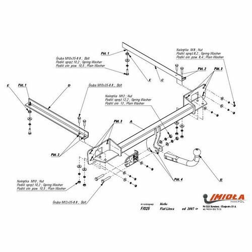 Фаркоп SEAT (IBIZA (excl. GTI, CNG)) IMIOLA f025