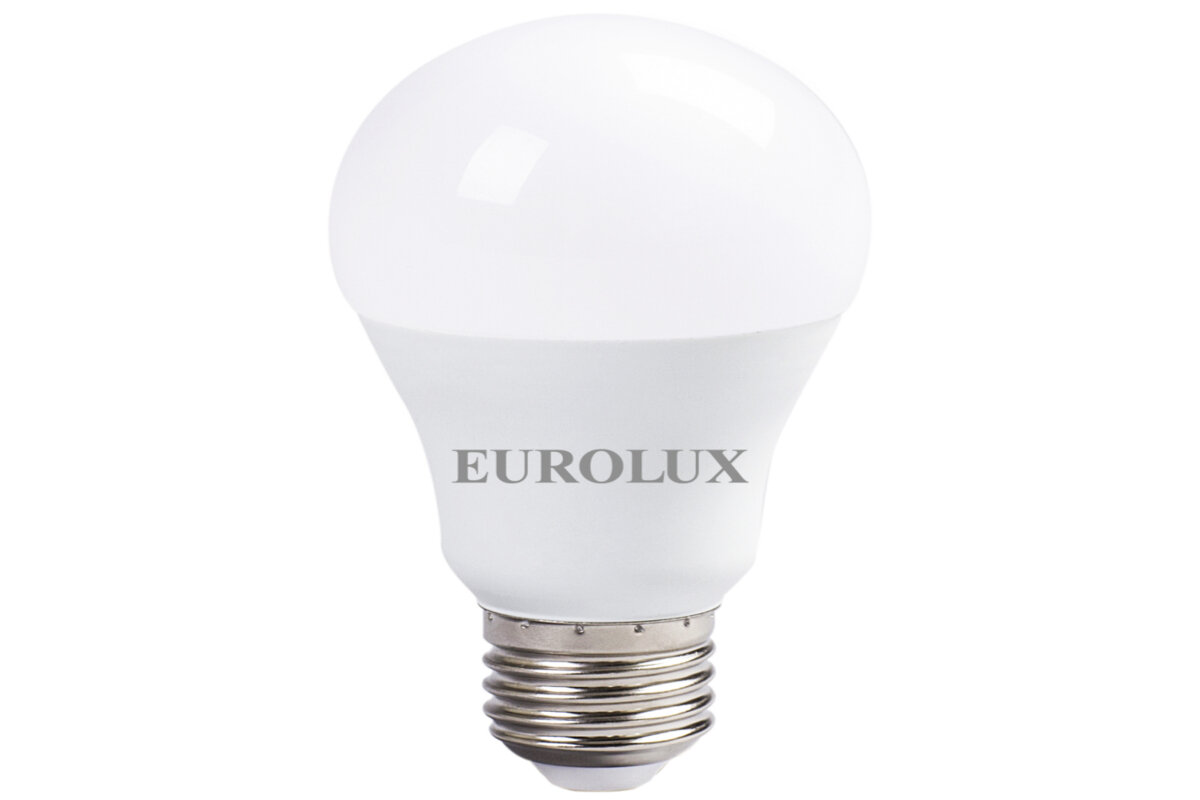 Светодиодная лампа Eurolux LL-E-A60-15W-230-2,7K-E27/груша, 15Вт, теплый белый, Е27 76/2/19