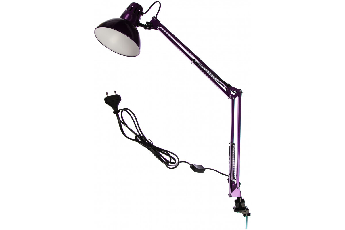 Настольный светильник Camelion KD-312 C12 фиолетовый 230V 60W E27 12341