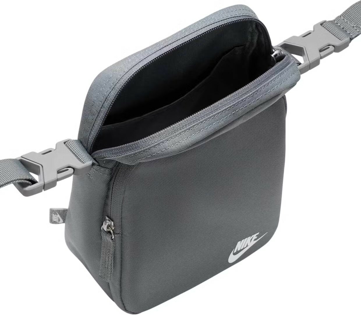 Сумка кросс-боди NIKE NK HERITAGE CROSSBODY, фактура гладкая, серый — фото 1