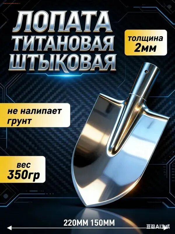 Лопата штыковая, туристическая 15 см