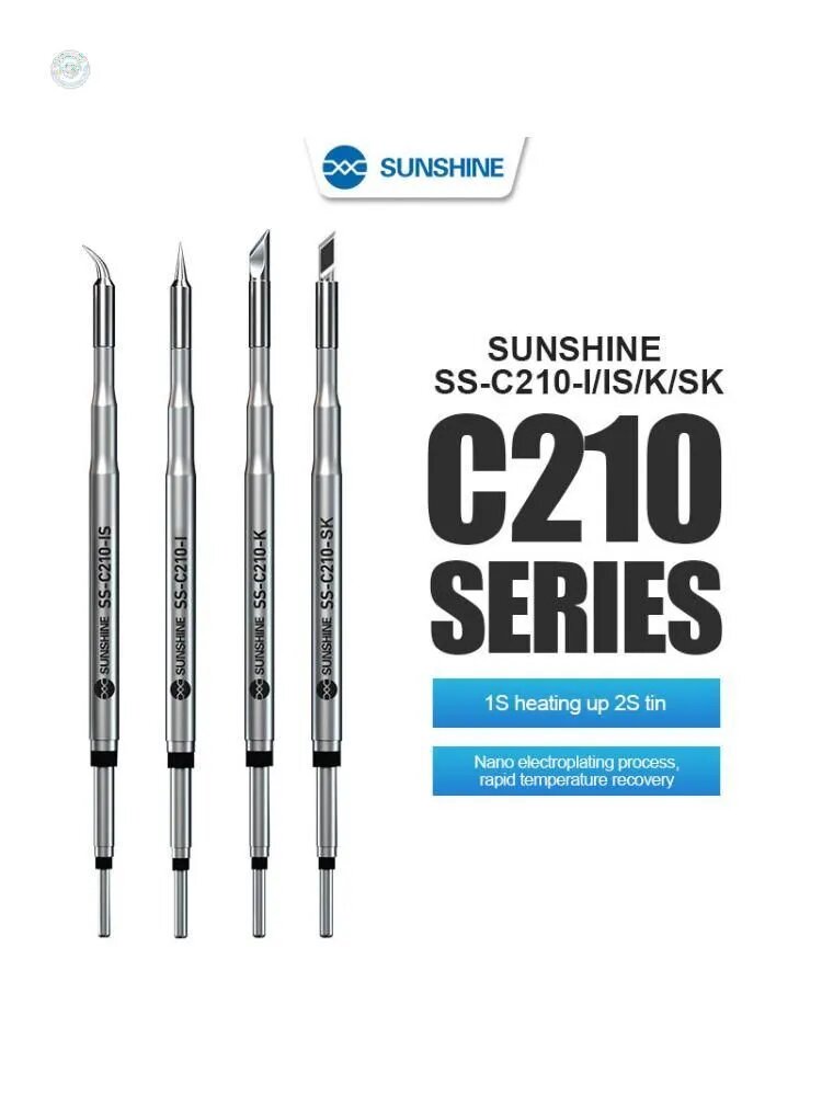 Сменное жало SUNSHINE C210 для паяльника, универсальный нагревательный элемент с быстрым восстановлением температуры, комплект C210-1/C210-K/C210-SK для точного ремонта электроники