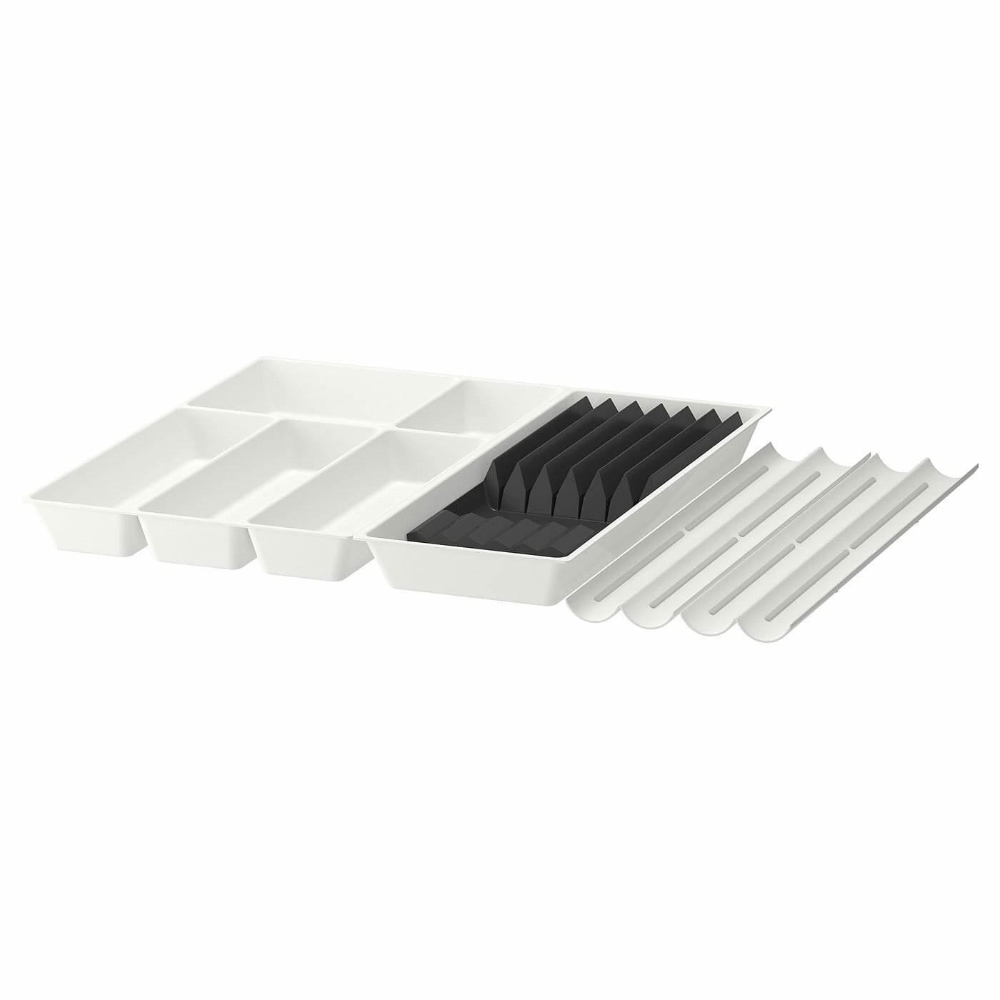 Органайзер для хранения вещей IKEA UPPDATERA Набор вкладышей для ящика, белый/антрацит, 72x50 см 596.273.49