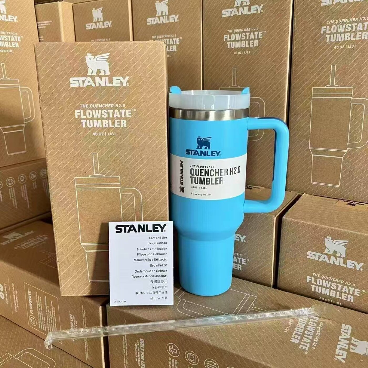 STANLEY -Чашка с ручкой, двухслойная нержавеющая сталь, автомобильная чашка, чашка Ice Tyrant, 1,18л